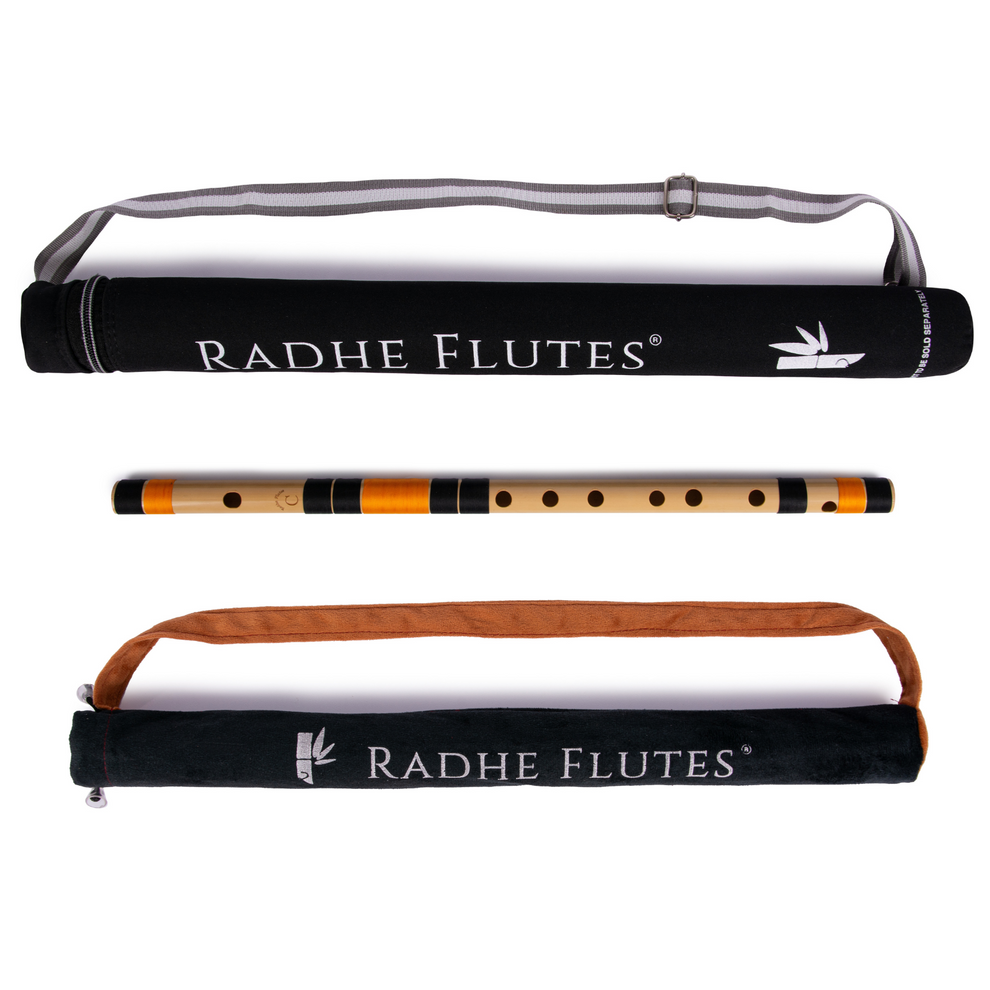 RF Bamboo C Natural Middle Octave Bansuri 19" with Cover